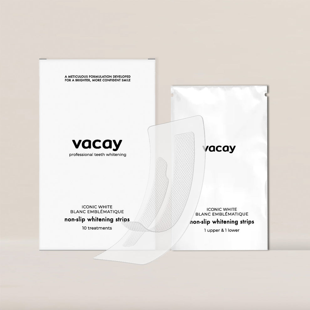 Non-Slip Teeth Whitening Strips - Iconic White – Vacay Teeth Whitening